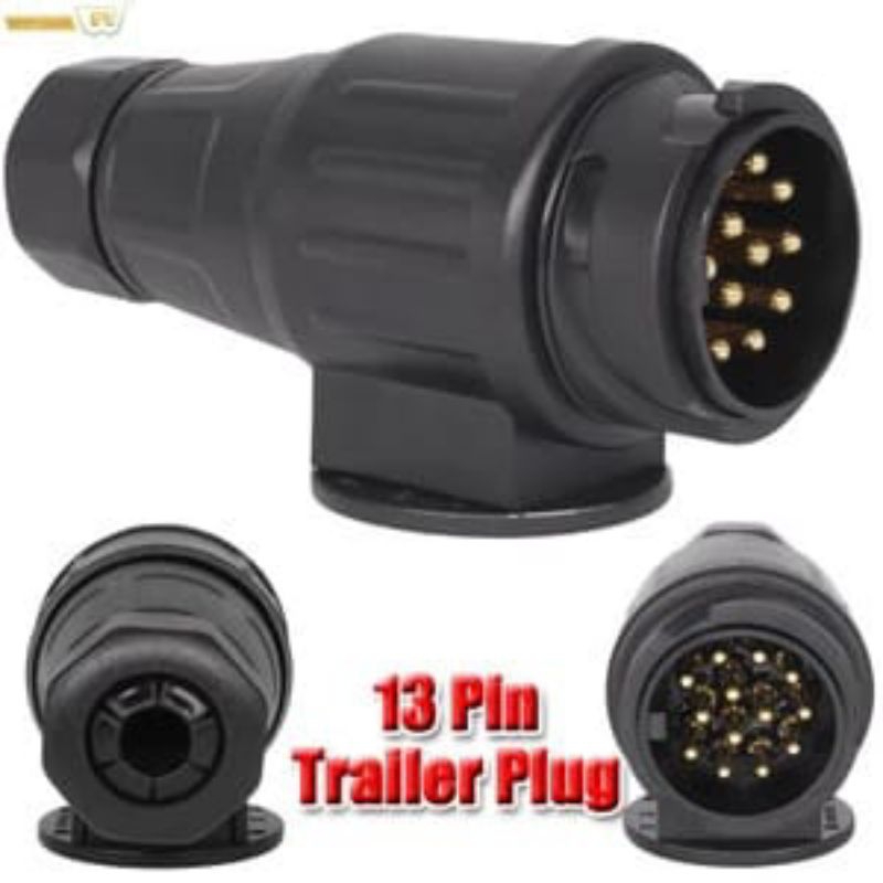 Jual 13 Pin Euro Plug 12v Caravan Towing Trailer Electric Socket Plug ...