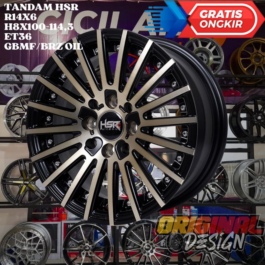 Jual Velg Mobil Ring 14 HSR TANDAM R14 Cocok Untuk Avanza Xenia Sigra Calya | Shopee Indonesia