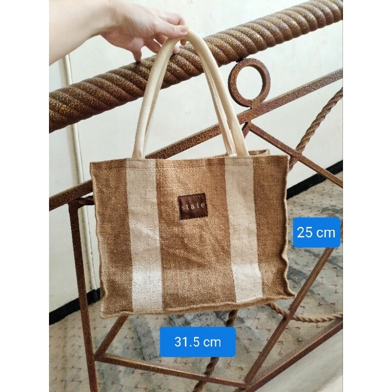 Jual tas murah Tote bag klasik jadul pantai karung(preloved) | Shopee ...