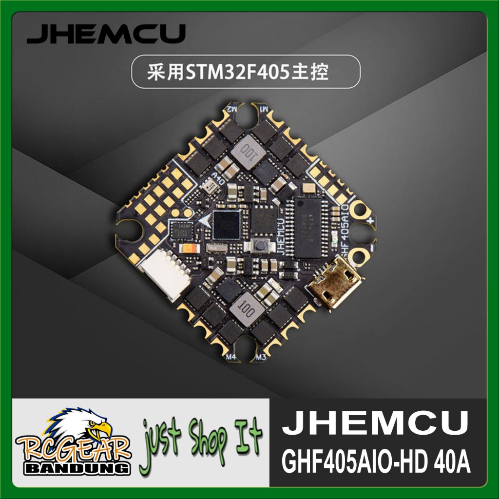 Jual JHEMCU GHF405AIO-HD F4 40A BLUEJAY 4IN1 ESC 2-6S OSD AIO FC Flight ...