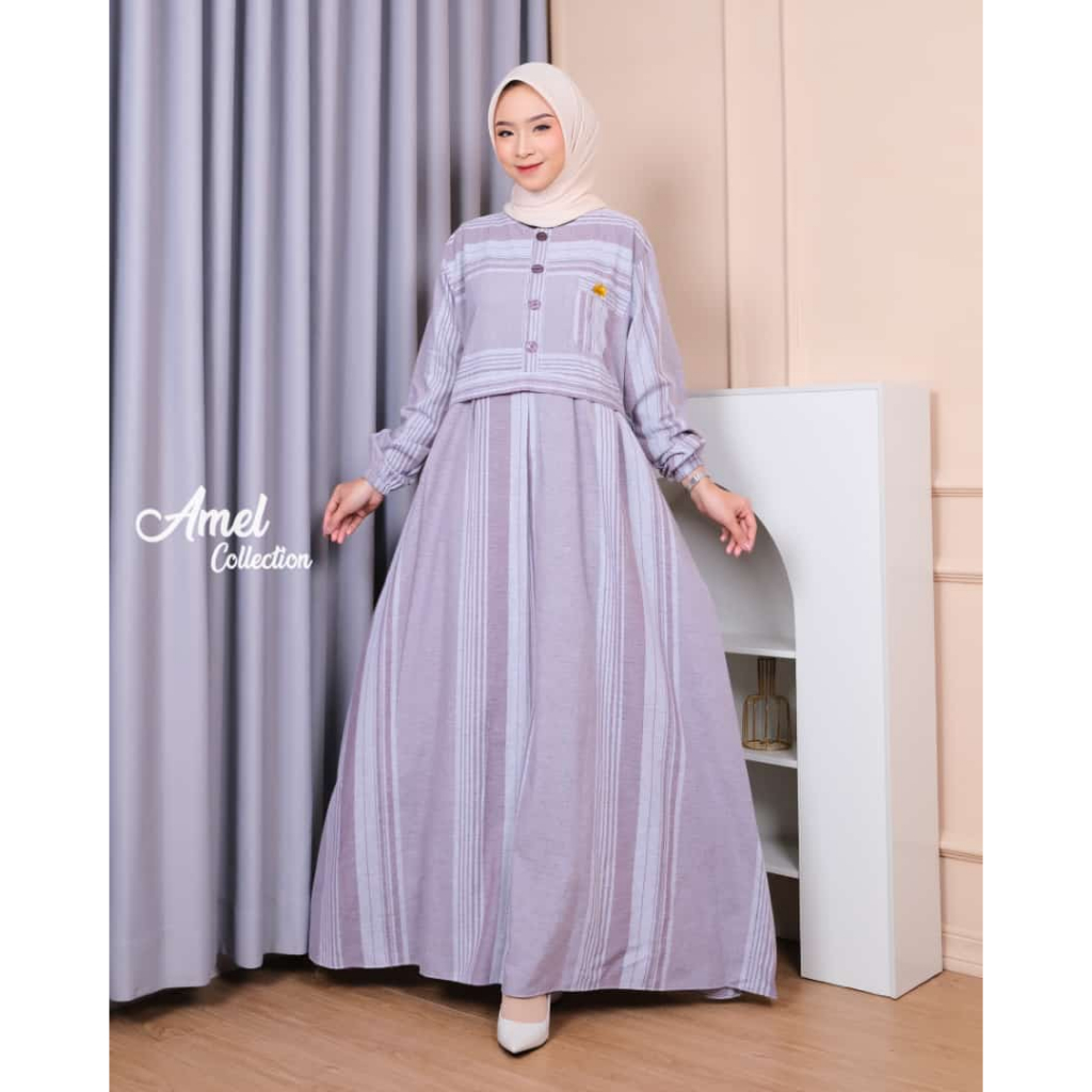 Jual MAXY DRESS YUKA TRISET ATHAYA GAMIS MODEL TERBARU KEKINIAN REALPICT MOTIF SALUR | Shopee ...