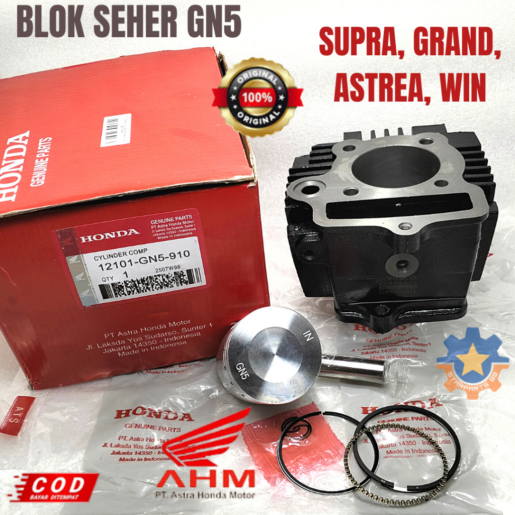 Jual BLOK SEHER SET GN5 MOTOR HONDA GRAND SUPRA ASTREA WIN PRIMA ...