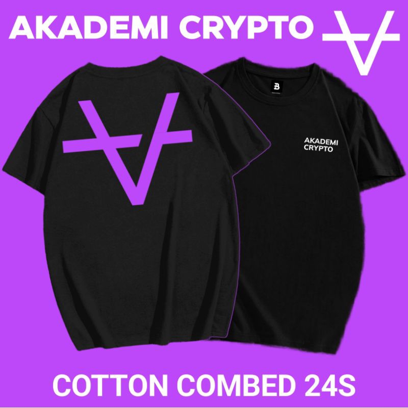 Jual KAOS AKADEMI CRYPTO / COTTON COMBED 24S PREMIUM / WARNA HITAM ...