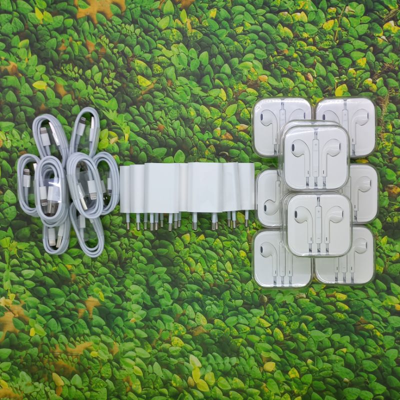 Jual NOS - Power Adapter, Lightning, Earpods Original iPhone | Shopee ...