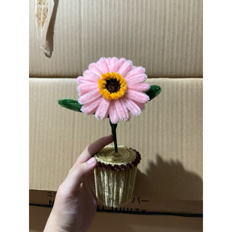Jual Bunga Kawat Bulu Pot | Lily Pipe Cleaner Flower in Pot | Shopee ...