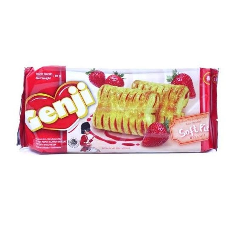 Jual Monde Genji Soft Pie Rasa Strawberry 85 gram | Shopee Indonesia
