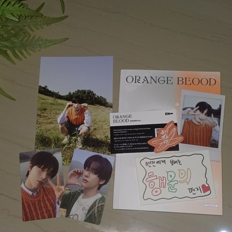 Jual READY STOCK ALBUM ENHYPEN ORANGE BLOOD ENGENE VER (SUNOO) | Shopee ...