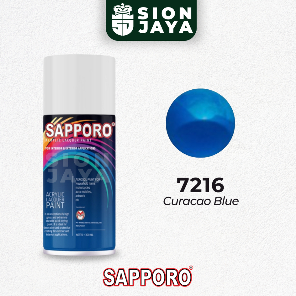 Jual Pilox / Pylox / Cat Semprot Sapporo 300ml Biru Blue Metallic ...