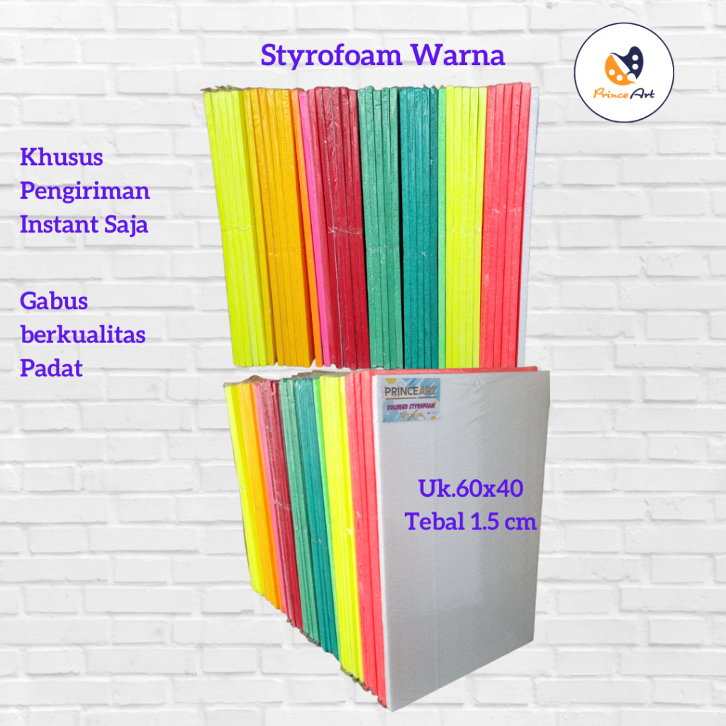 Jual STYROFOAM WARNA / GABUS STEROFOAM LEMBARAN 40X60X1.5 CM | Shopee ...