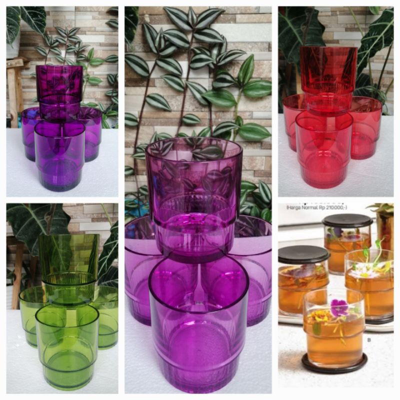 Jual crystal tumbler tupperware / gelas tupperware / glass tupperware ...