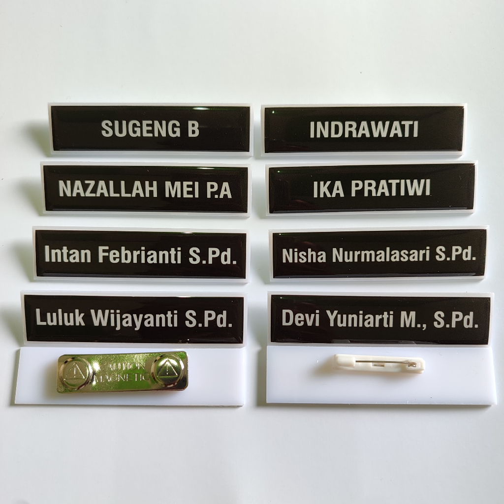 Jual Name Tag/Name Tag Peniti/Name Tag Magnet/Name Tag Paku/Nametag ...