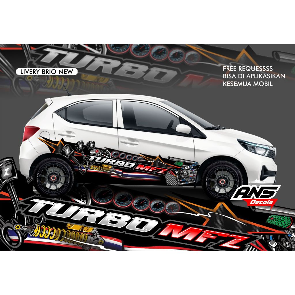 Jual STICKER MOBIL JAZZ, BRIO | DECAL STICKER MOBIL STIKER JAZZ, BRIO ...