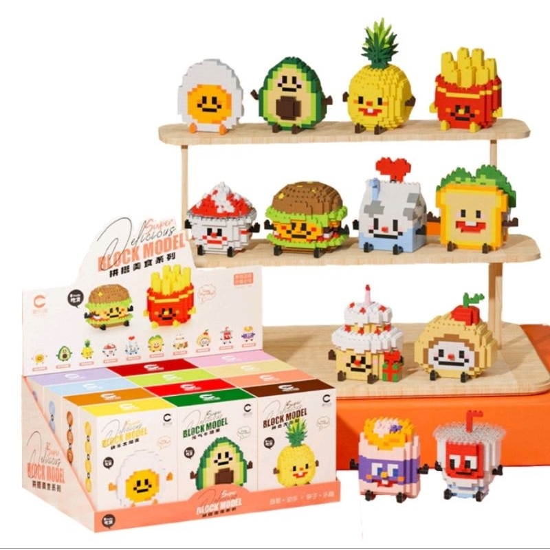 Jual DIY Mainan Lego Nano Blocks Brick Susun Model Makanan Block Mini ...