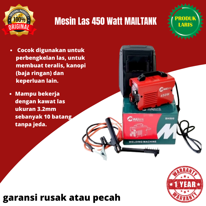 Jual Mailtank SH500 mesin alat las inverter mini Portable Untuk Besi ...