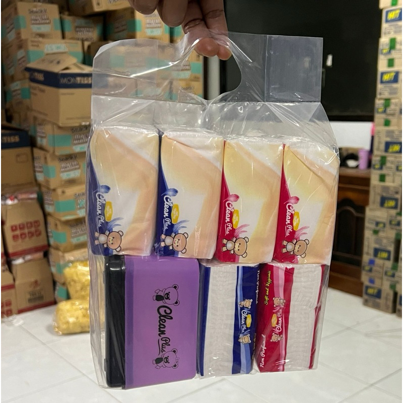 Jual Tissue clean plus pop up 130 sheet free kotak paket 6 pcs | Shopee ...