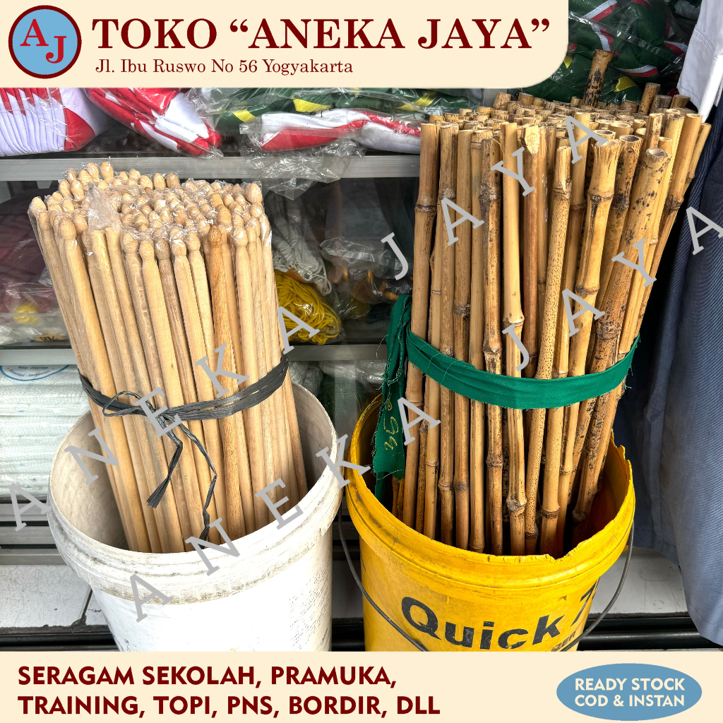 Jual Tongkat Semaphore Sepasang Pramuka Siaga Penggalang Penegak Bambu ...