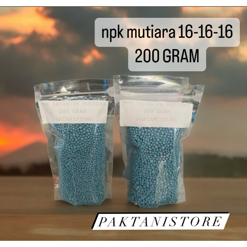 Jual PUPUK NPK 16-16-16 MUTIARA KEMASAN 200 GRAM | Shopee Indonesia