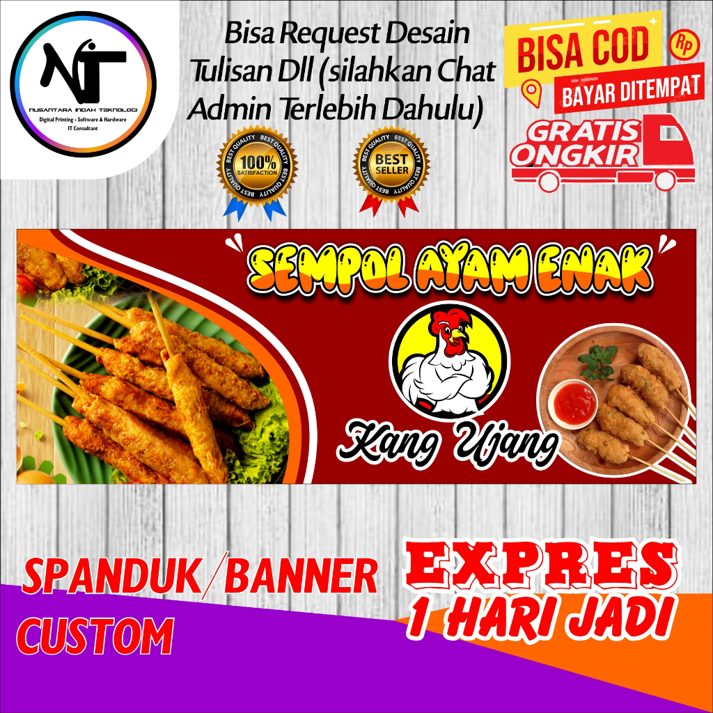 Jual Spanduk Custom Bahan Plexy 280gsm sudah difinishing | Shopee Indonesia