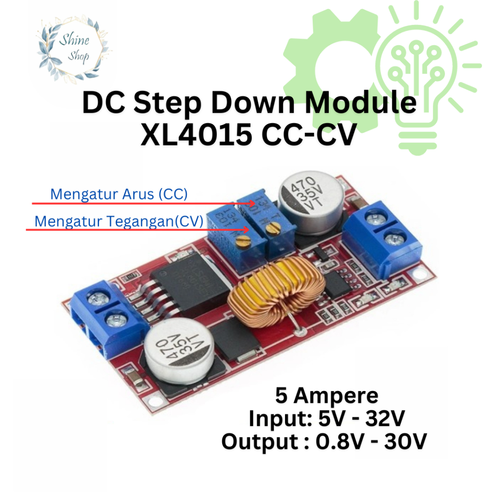 Jual XL4015 DC-DC Step Down Buck Converter CC CV Adjustable Module XL 4015 | Shopee Indonesia