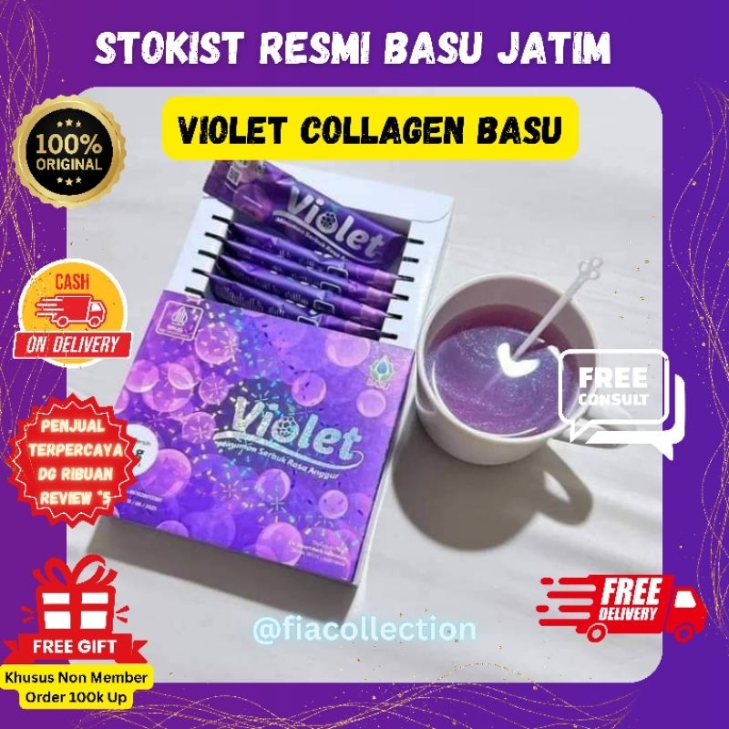 Jual VIOLET COLLAGEN BASU MINUMAN SERBUK 1000% ORIGINAL | Shopee Indonesia