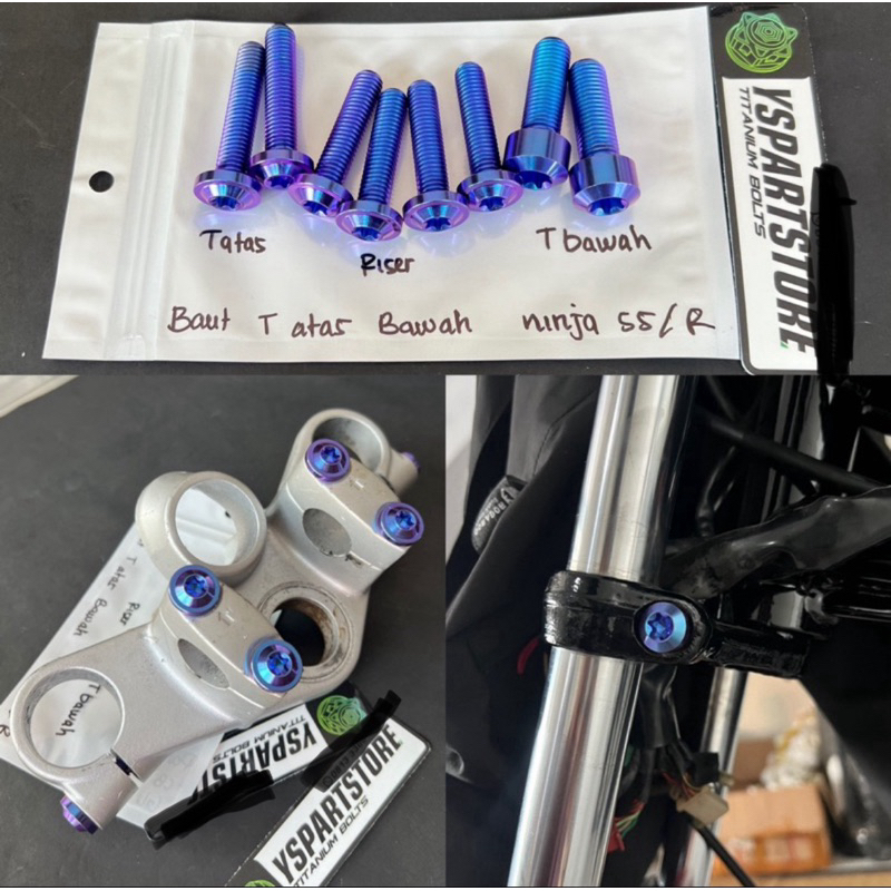 Jual baut Titanium untuk T atas bawah ninja R SS RR | Shopee Indonesia
