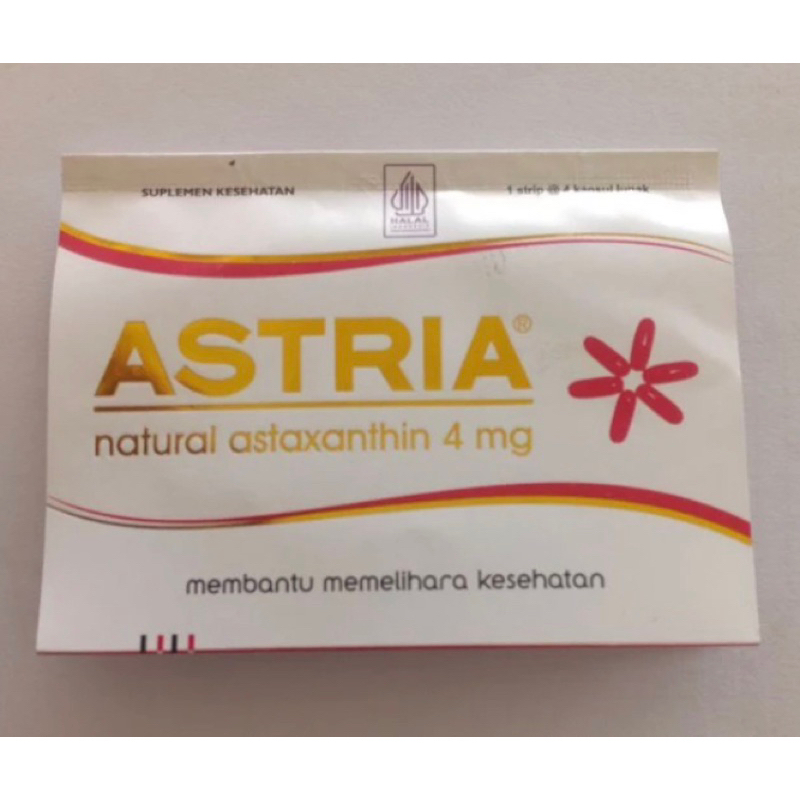 Jual ASTRIA/natural astaxanthin 4mg/per strip isi 4 kapsul... | Shopee ...