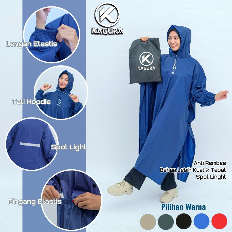 Jual Jas Hujan Ponco Kelelawar Lengan Jumbo Pria Wanita Dewasa Mantol ...