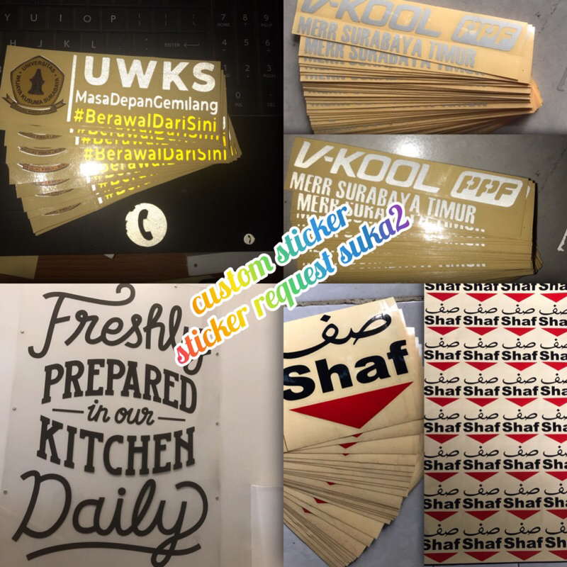 Jual stiker request suka2 sticker cutting dan printing custom ukuran ...