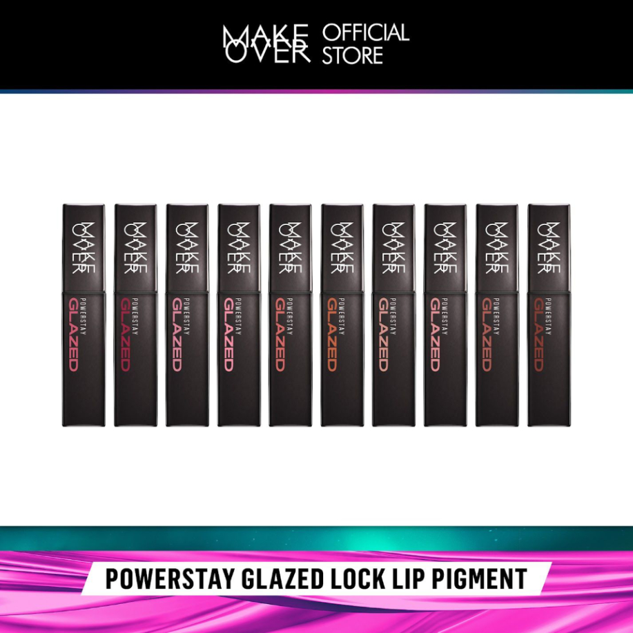 Jual MAKE OVER Bundle 10 pcs Powerstay Glazed Lock Lip Pigment | Shopee ...