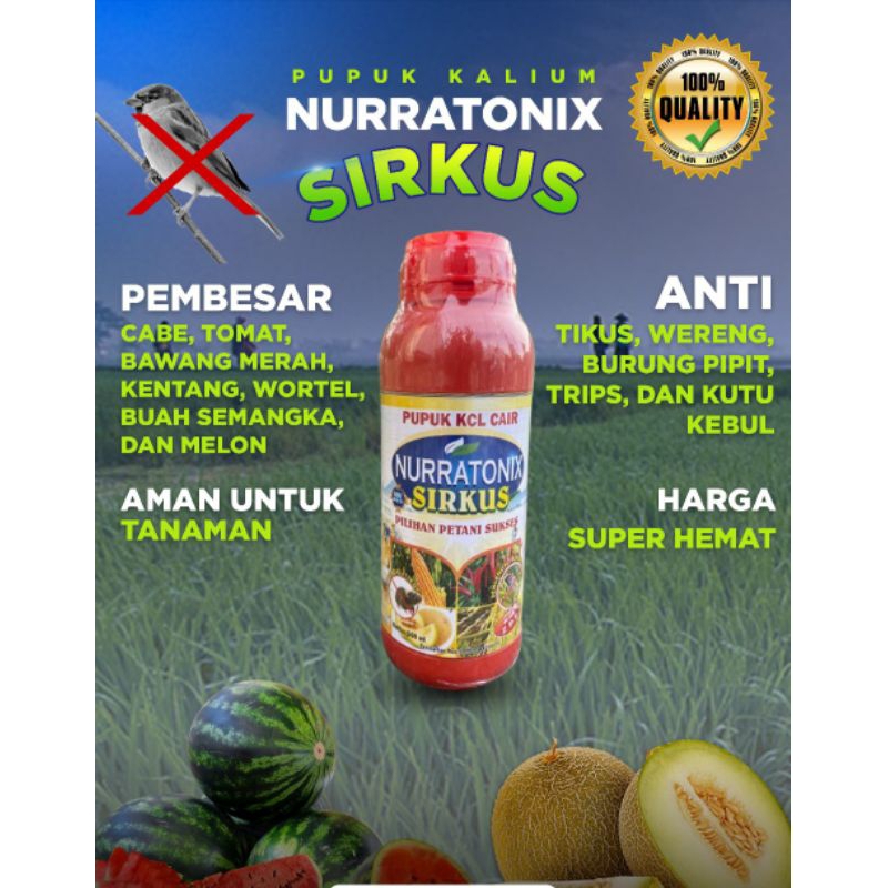 Jual Pupuk Kalium NURRATONIX SIRKUS 500 ml juga Pengusir tikus Burung ...