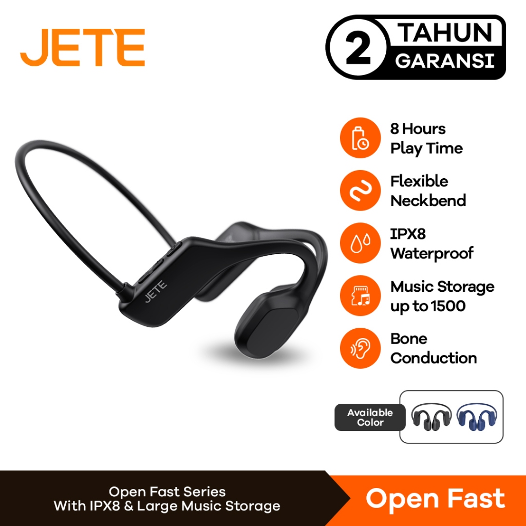 Jual JETE Headset Open Fast Running Open Ear Bone Conduction IPX8 ...