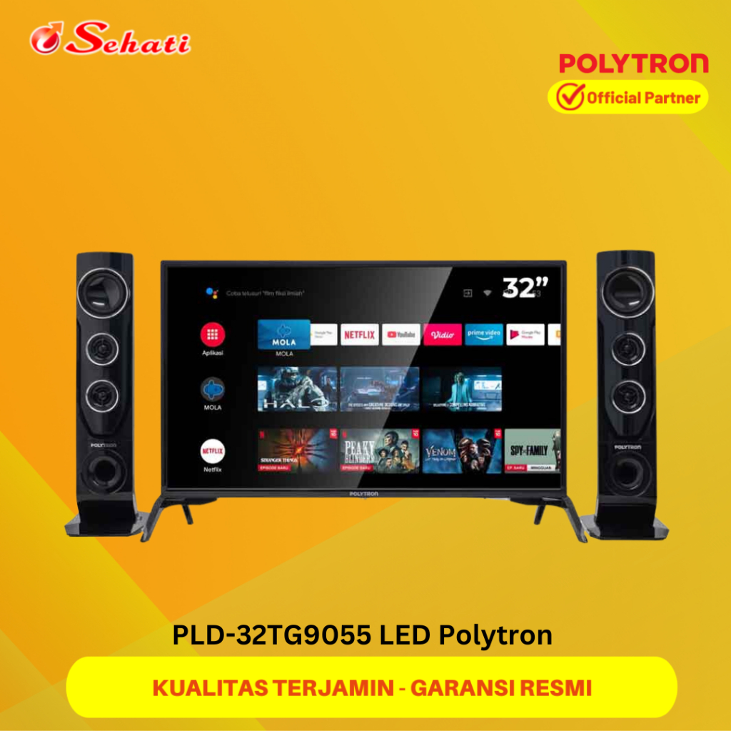 Jual POLYTRON Google TV 32 Inch PLD-32TG9055 LED Polytron Google TV ...