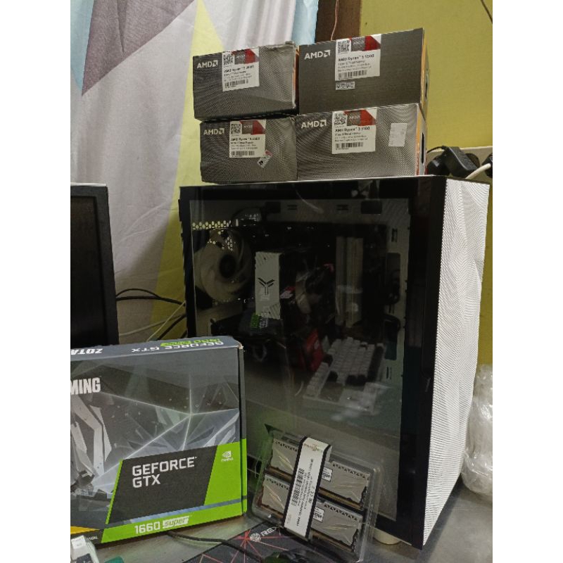 Jual PC RAKITAN RYZEN 5 5500 16GB RGB SSD 256GB GTX 1660 SUPER | Shopee ...