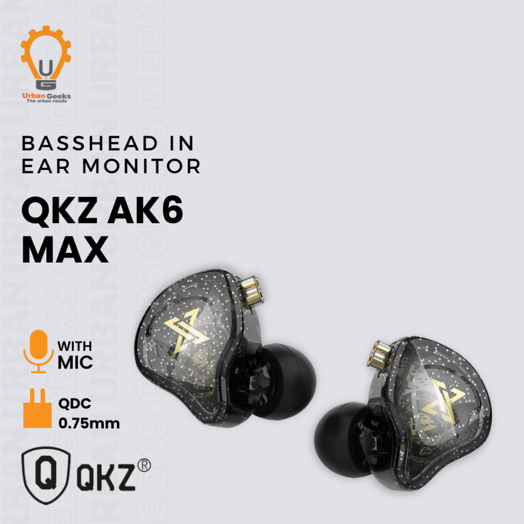 Jual QKZ AK6 MAX Basshead Sport Earphone with Mic alt TRN MT1 KZ EDX ...