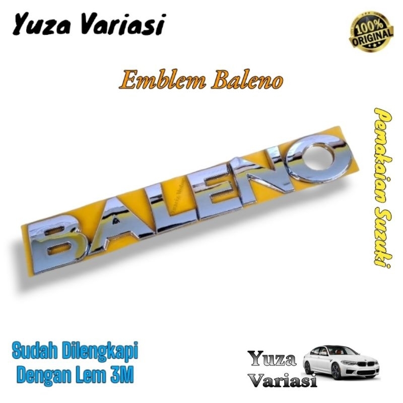 Jual Emblem Tulisan Baleno Chrome Original / Emblem Logo Tulisan Baleno ...