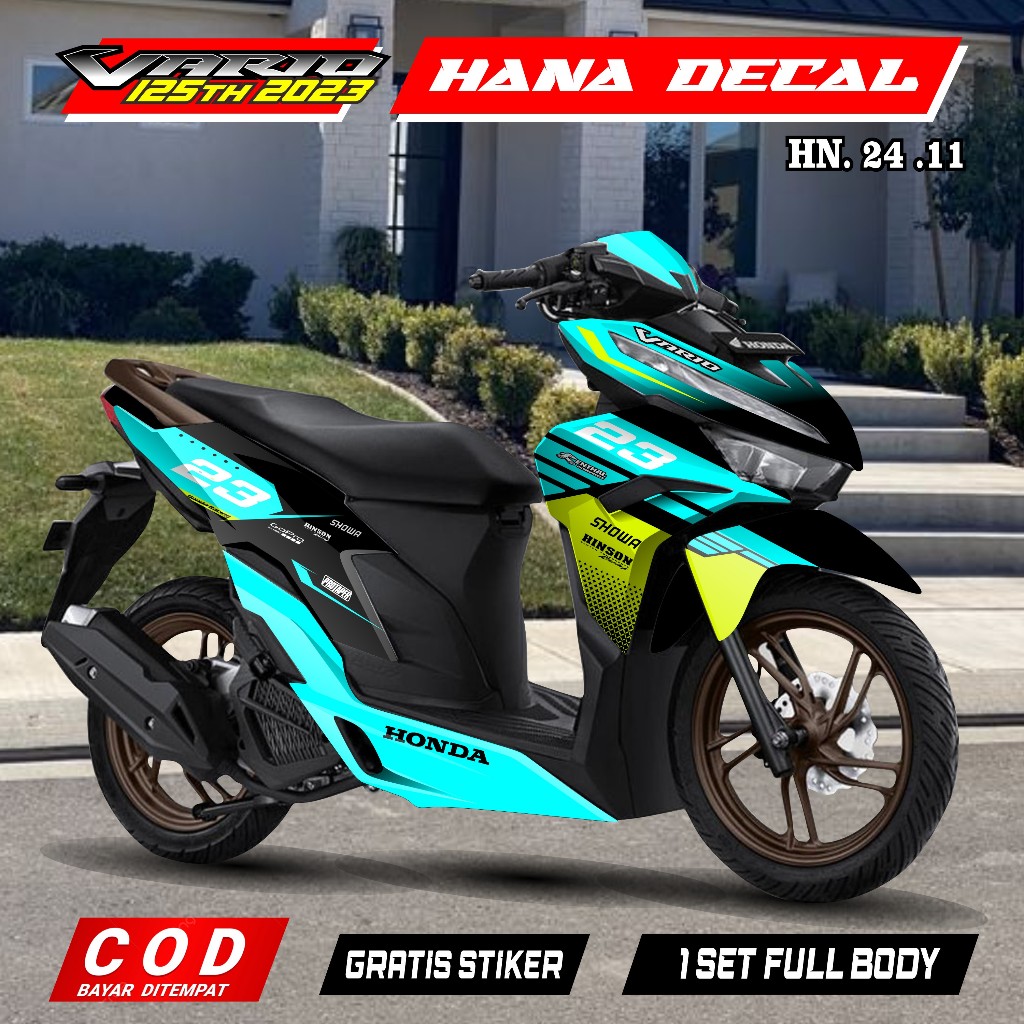 Jual (COD) TERBARU Decal Sticker Honda VARIO NEW 125 (2023) Full body Stiker New desain gradasi ...