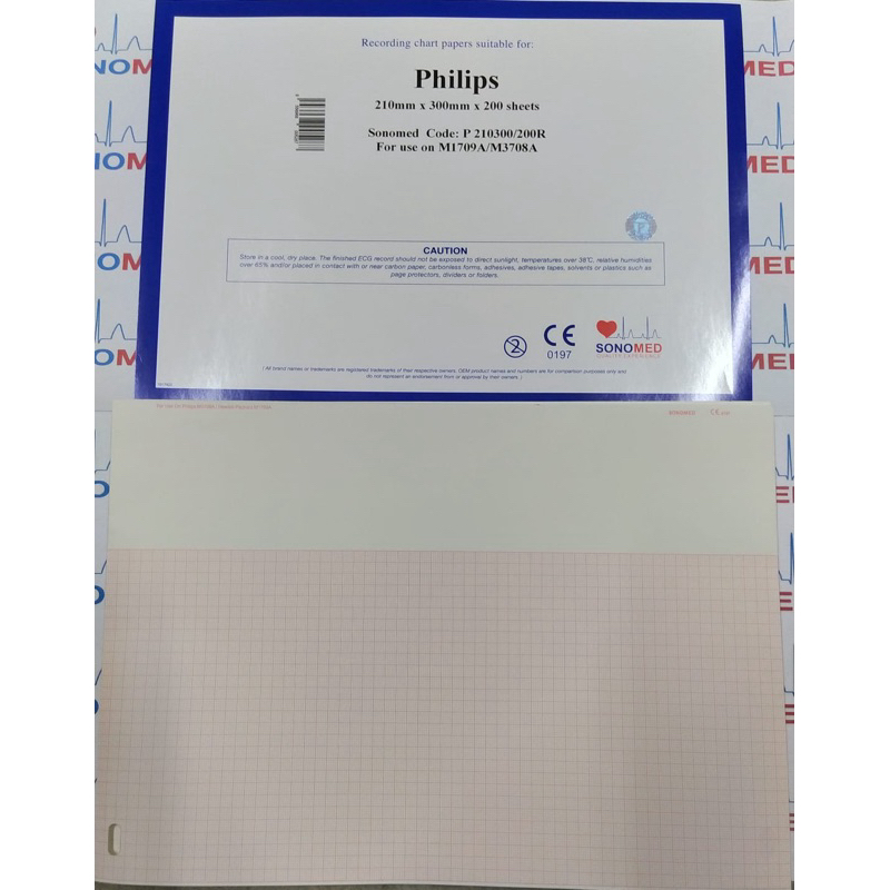 Jual Kertas ekg / Phillips M1709A / phillips M3708A / 210mm x 300mm x ...