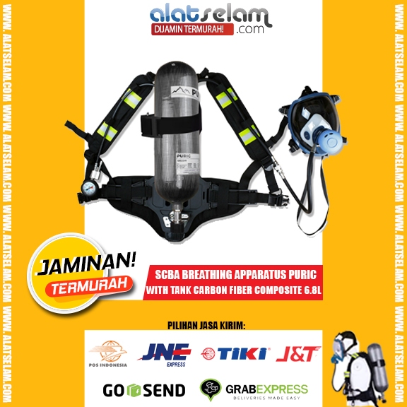 Jual SCBA Breathing Apparatus 6.8L PURIC ( Bukan SCBA TONATA ) – With Tank Carbon Fiber ...