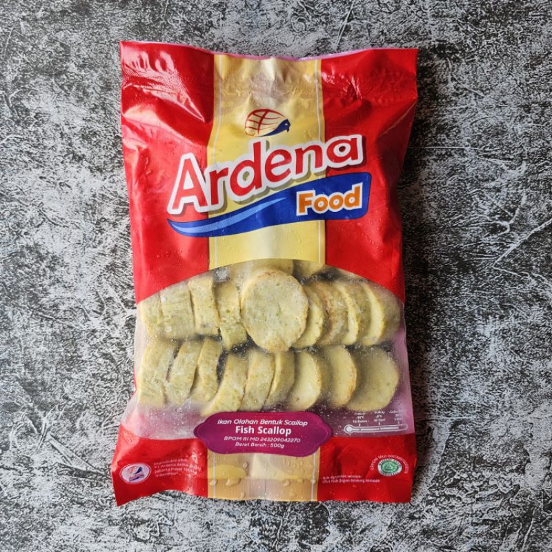 Jual ARDENA FOOD FISH SCALLOP 250gr dan 500gr | Shopee Indonesia