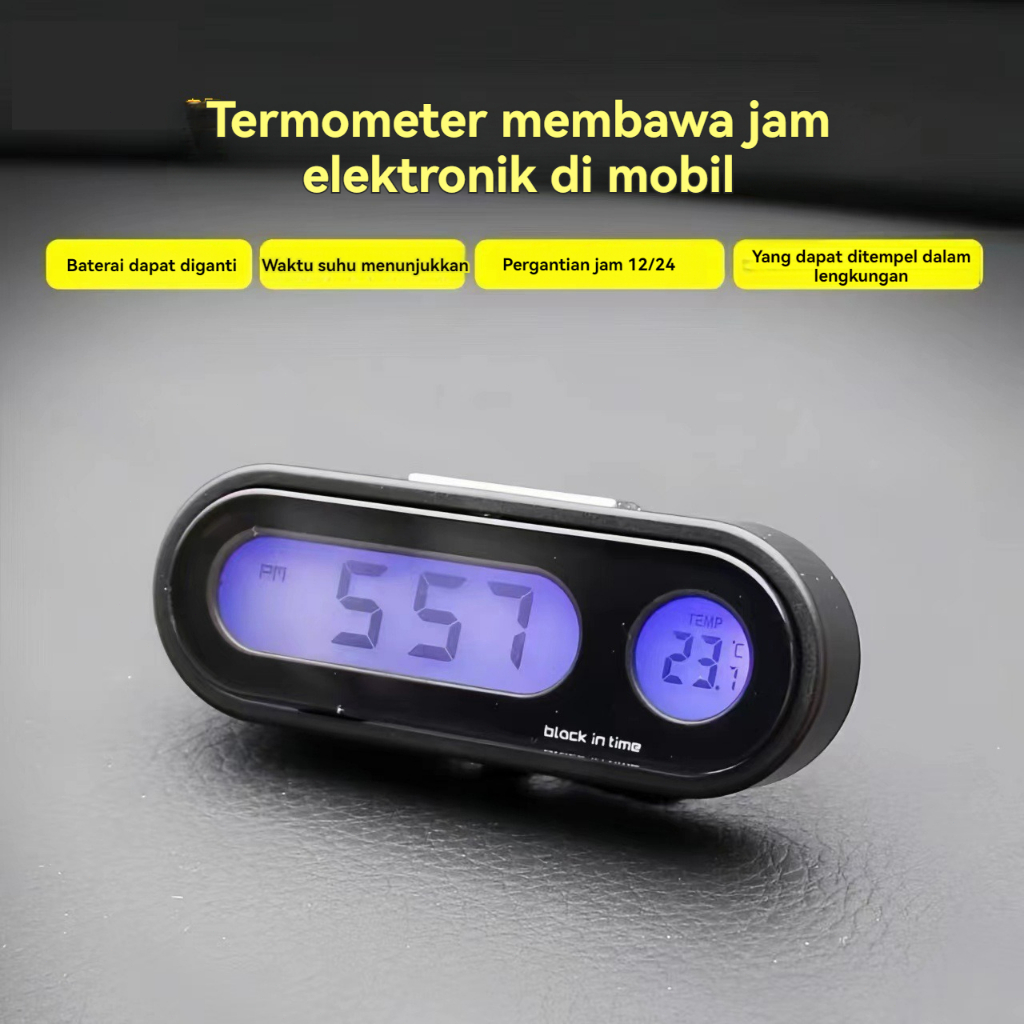 Jual Jam Digital Led Menyala Backlight Biru Dengan Termometer Untuk ...
