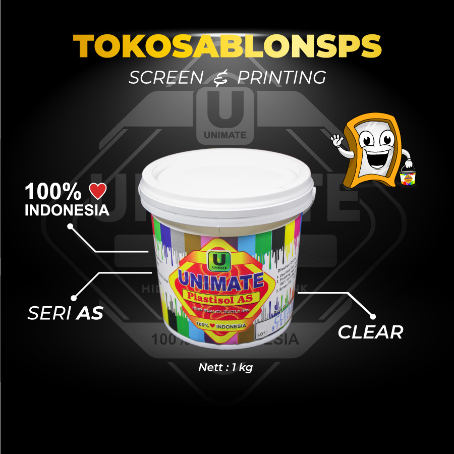 Jual UNIMATE PLASTISOL AS CLEAR 1kg | Shopee Indonesia