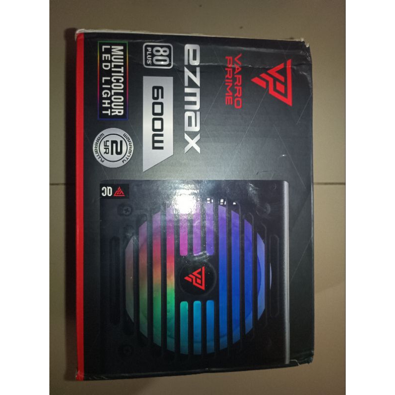 Jual Power Suplay PSU Varro Prime Ezmax 80+ 600 Watt LED RGB | Shopee ...