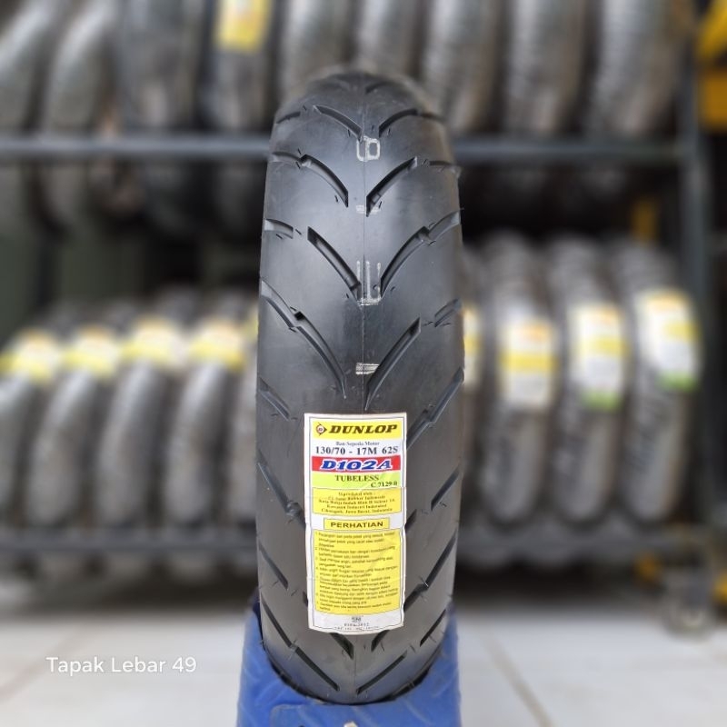 Jual Ban DUNLOP D102A 130.70.17 Ring 17 Rear Tubeless Ban Harian Motor ...