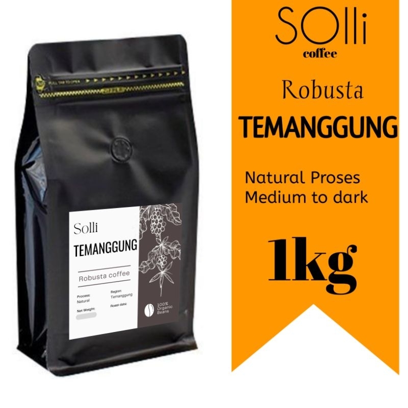 Jual SOlli Coffee | Kopi Robusta Temanggung | 1kg | Medium To Dark ...