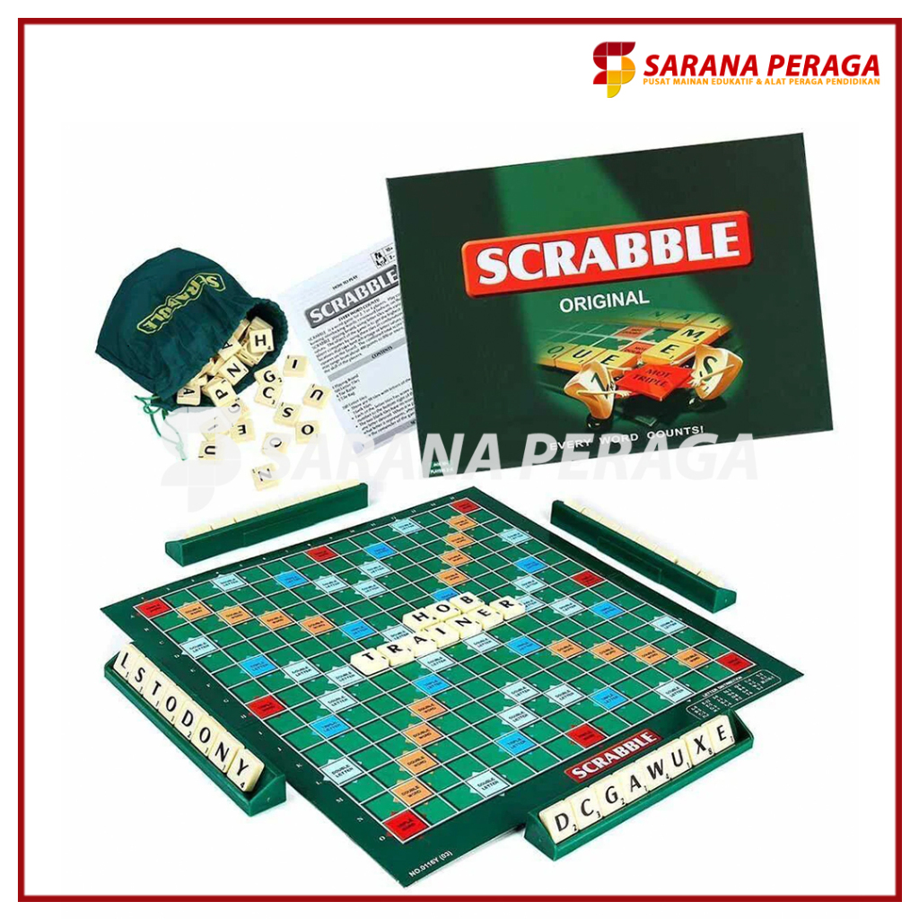 Jual SaranaPeraga - Scrabble Board Game / Mainan Menyusun Kata Dalam ...