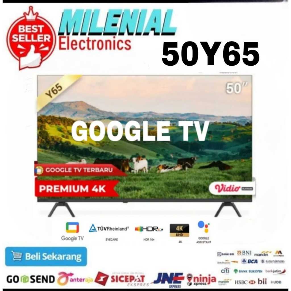 Jual COOCAA 50Y65 LED Smart Google TV - 4K UHD - Dolby Audio - HDR10 ...