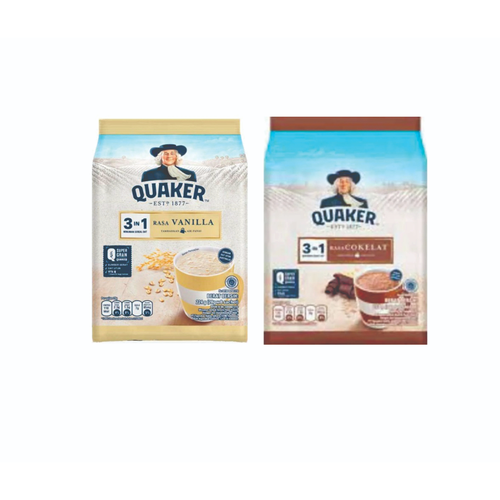 Jual Quaker Oat Sereal 3in1 Pack 8's | Shopee Indonesia
