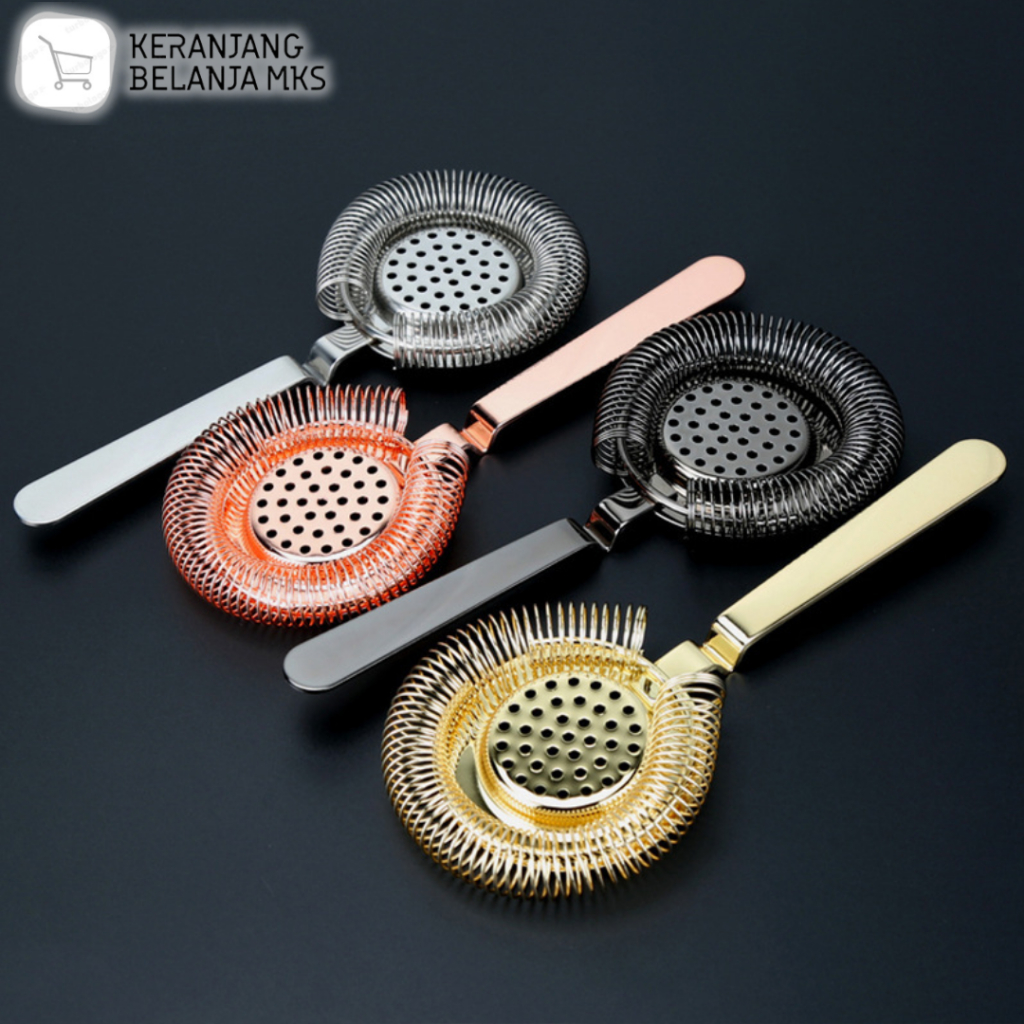 Jual Bar Strainer cross saringan cocktail shaker ice separator ...