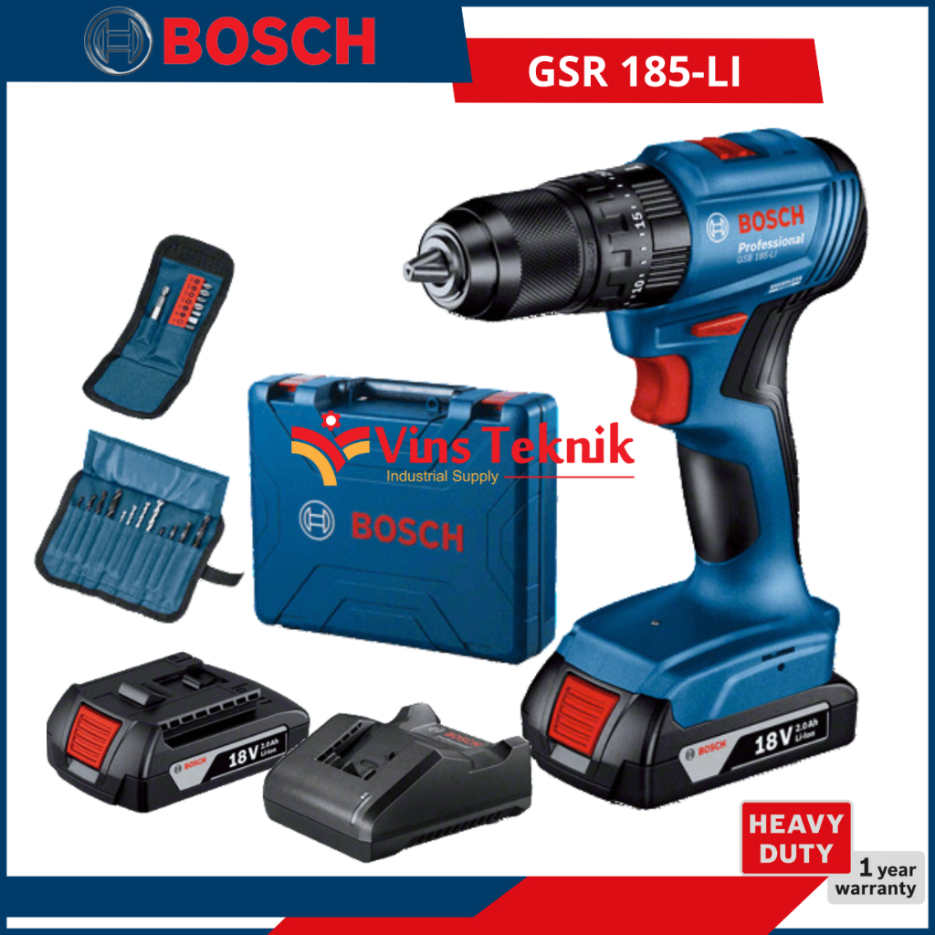 Jual Brushless Drill Driver Mesin Bor Bterai 18V Bosch GSR 185-LI ...
