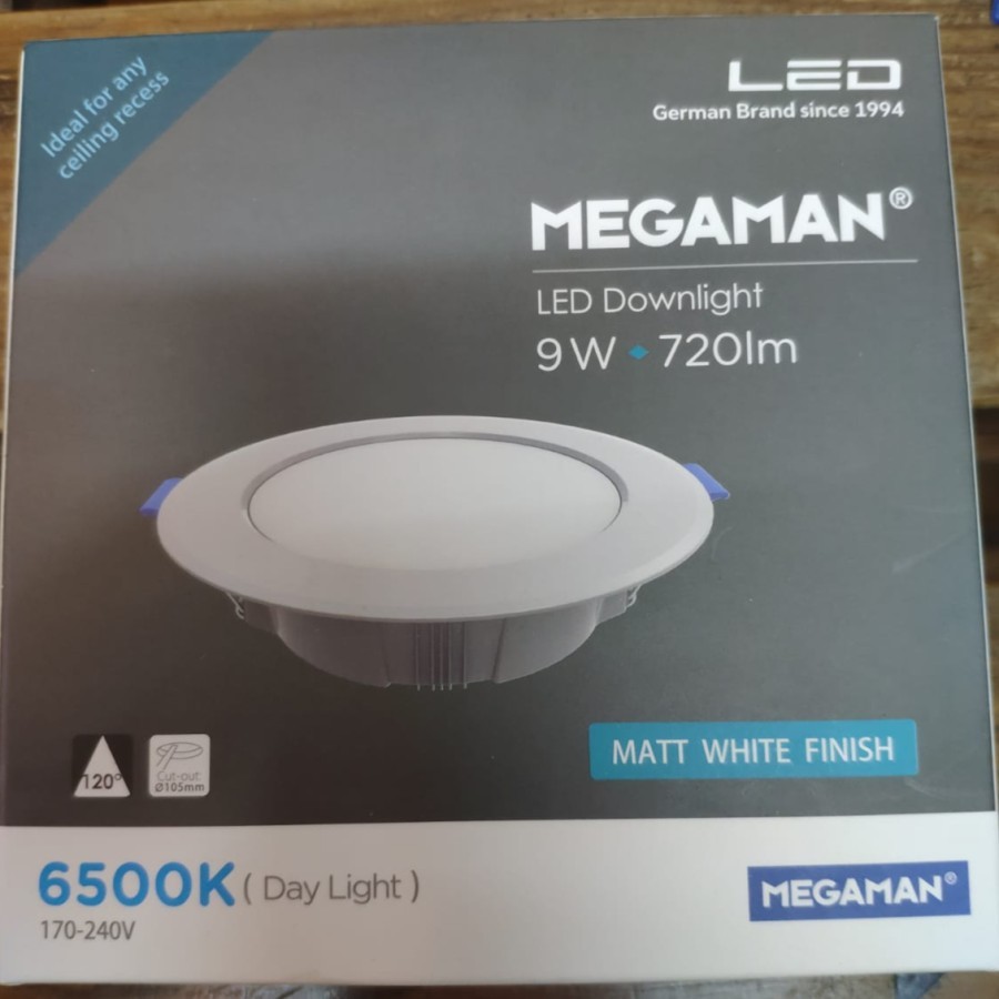 Jual Lampu LED Downlight 9W 9watt MEGAMAN Indoor Inbow Putih 6500K | Shopee Indonesia